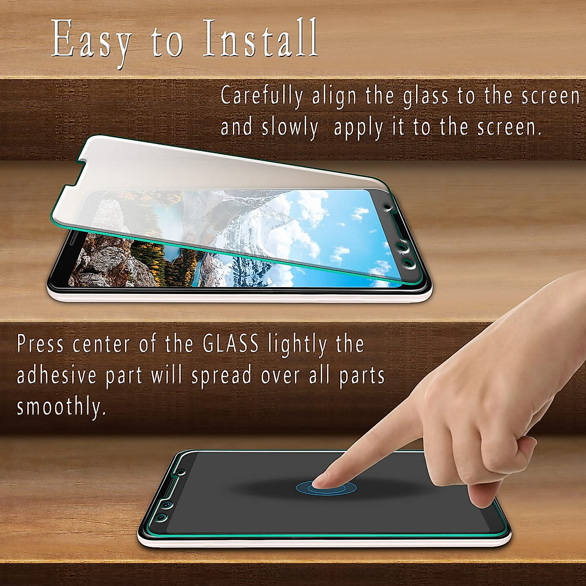 HPTech (2 Pack) Designed for Google (Pixel 3) Tempered Glass Screen Protector, Anti Scratch, Bubble Free