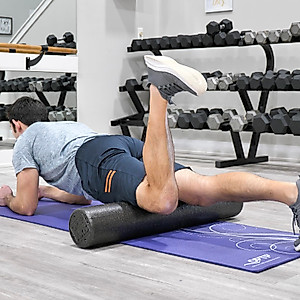 OPTP AXIS Firm Foam Roller, High Density Foam Roller for Physical Therapy, Yoga, Pilates, Fitness Exercise and Sports Training (Black, 36" X 6" Round)