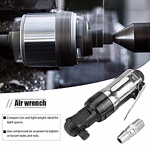 Jadeshay Air Ratchet Wrench, 1/4" Square Drive Straight Shank Pneumatic Ratchet Wrench Professional Tool for Shipbuilding, Machinery Manufacturing and Automobile Industry