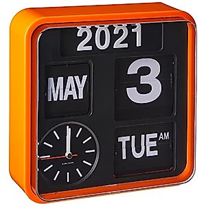 Karlsson, Wall Clock, Orange, 24.5x24,5x10cm