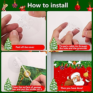 Arosche Extra Large Christmas Garage Door Cover 6 * 16Ft Christmas Garage Door Decorations Xmas Santa Claus Snowman Background Party Supplies for Garage Door Cover, Phoyography, Party Decor