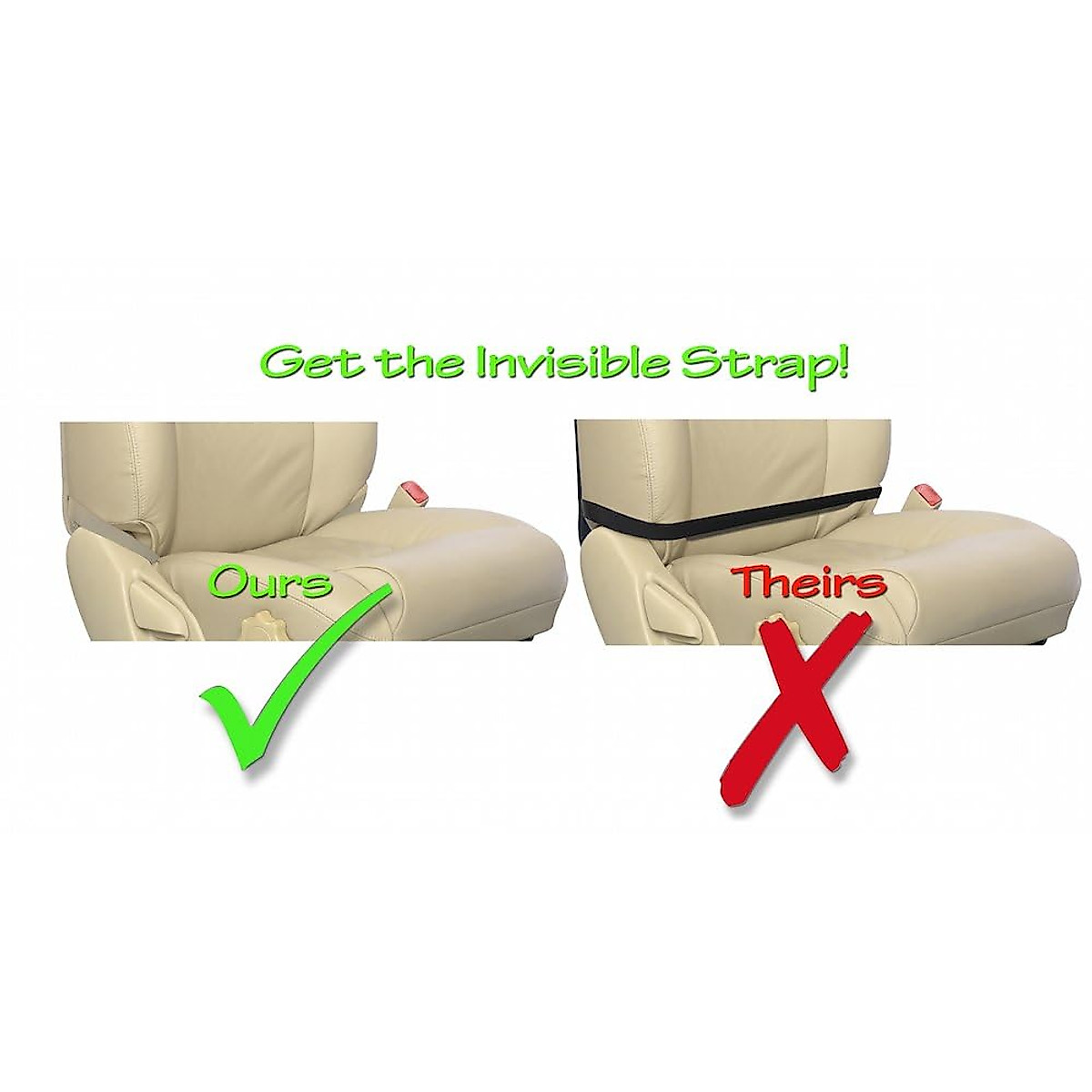 TIKE SMART Premium Kick Mats - Luxury Seat Back Protectors and Seat Covers with Invisible Strap - 2-Pack - Tan (Beige)