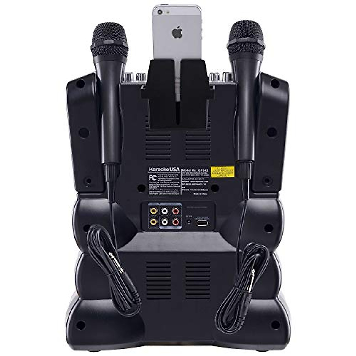 Karaoke USA GF842 DVD/CDG/MP3G Karaoke Machine with 7" TFT Color Screen, Record, Bluetooth and LED Sync Lights