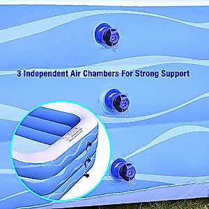 Inflatable Swimming Pool Family Full-Sized Inflatable Pools 118" x 72" x 22" Thickened Family Lounge Pool for Kids & Adults Oversized Kiddie Pool Outdoor Blow Up Pool for Backyard, Garden