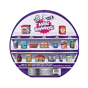 5 Surprise Mini Brands Series 3 Collector's Case - Store & Display 30 Minis with 5 Exclusive Minis by ZURU, Multi
