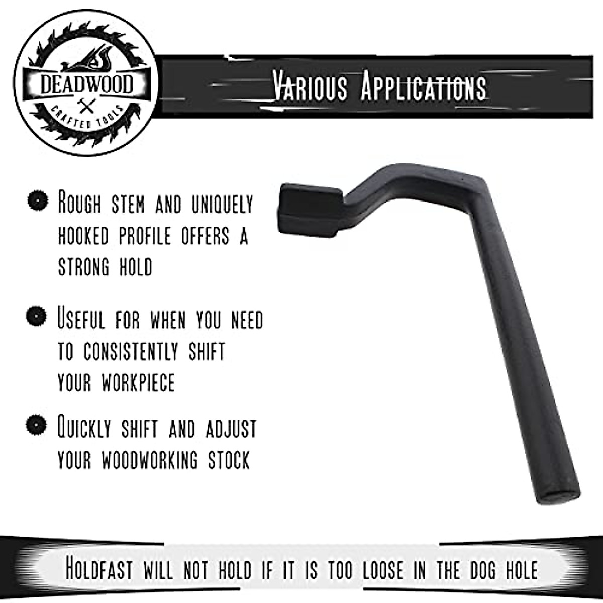 DCT Bench Holdfast Woodworking Tools – 8in Bench Holdfast Clamps Woodworking Bench Holddown Clamps, 2 Pack