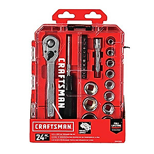 CRAFTSMAN Socket Set, Nano SAE, 3/8" Drive, 24Piece (CMMT12012)