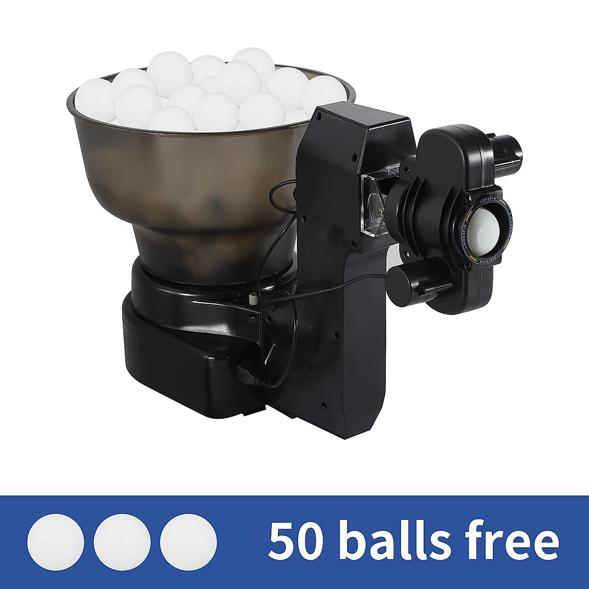 ZXMT Ping Pong Robot Machine for Training, Table Tennis Trainer Machine, Advanced Automatic Ping Pong Tennis Ball Launcher with 9 Different Spin Balls for Home School Practicing