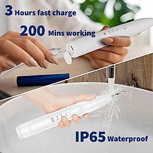 Ganciu Plaque Remover for Teeth,Dog Tooth Cleaning Kit,3 Modes Ultrasonic Dog Tartar Remover for Teeth with LED Light,Low Noise Dog Teeth Cleaning Tool for Pet Dental Care,White