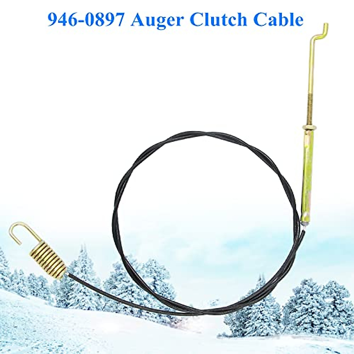 AILEETE 946-0897 Auger Clutch Cable for MTD Craftsman Cub Cadet Troy-Bilt Ryobi Yard Man Bolens Yard Machines Husky Snowblower Snow Thrower 746-0897 746-0897A 946-0897A
