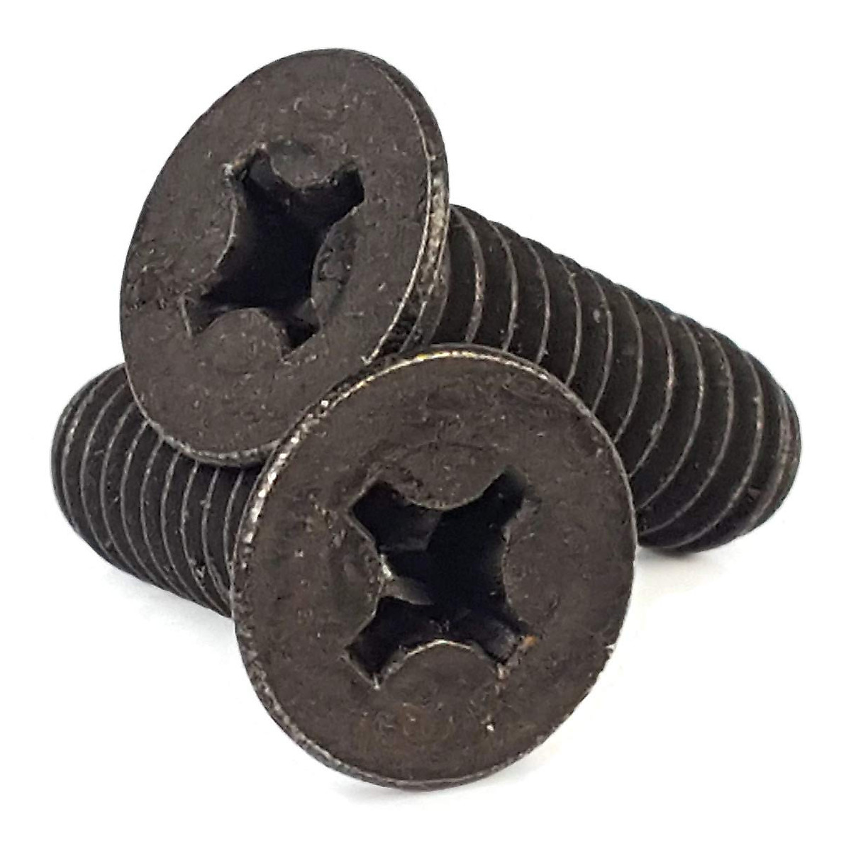 Phillips Flat Head Machine Screws 100 Degree Taper Black Oxide - #8-32 x 1/2" Qty 250