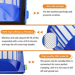 10 Pack Aero Vac Filter by Blutoget - Compatible for iRobot Roomba 500 & 600 Series 536 550 551 595 614 620 630 645 650 655 660 665 670 675 677 680 685 690 Vacuum Cleaner Accessories,with a brush