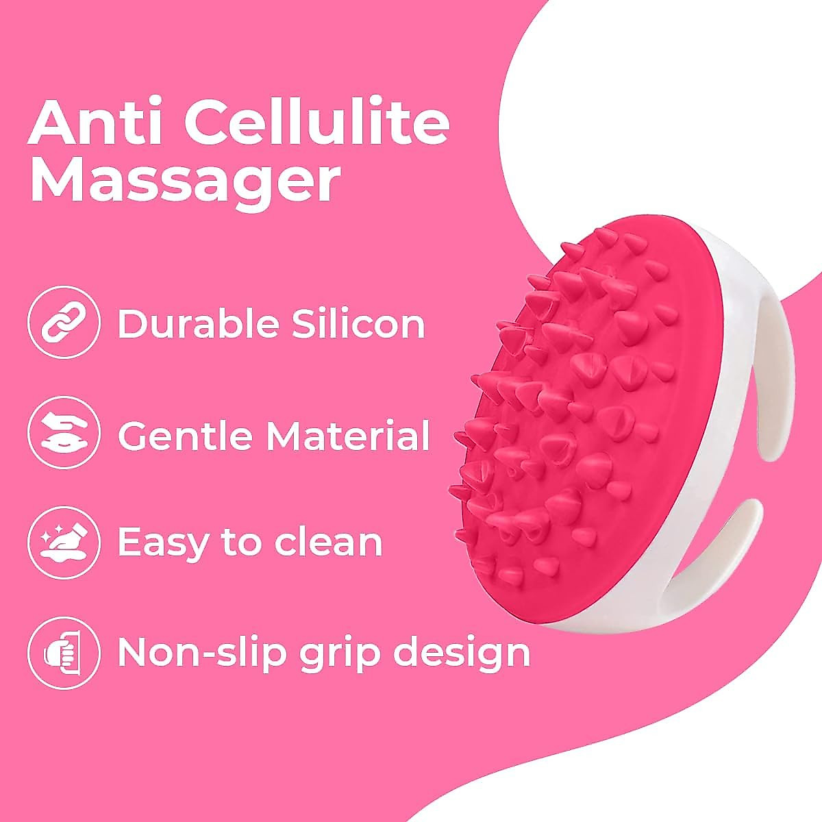 Cellulite Remover Anti Cellulite Massager Roller - Anticellulite Fascia Blaster for Cellulite Treatment - Improves Fat Deposits Use Cellulite Brush & Cellulite Roller with Cream or Oil