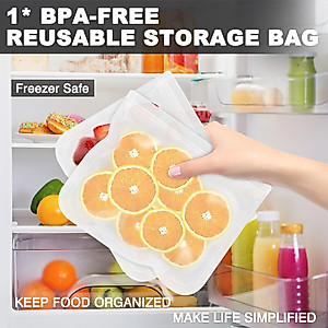 KUBYA Lunch Bag Simple Lunch Box for Women Men Insulated Lunch Bag & 1 Storage bag Reusable Lunch Tote Bag for Work, Picnic Beach or Travel (Grey) 10.63*9.5*5.2 in LBHS-03