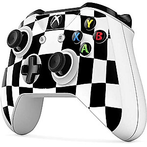 Skinit Decal Gaming Skin Compatible with Xbox One S Controller - Originally Designed Black and White Zoomed Checkerboard Design
