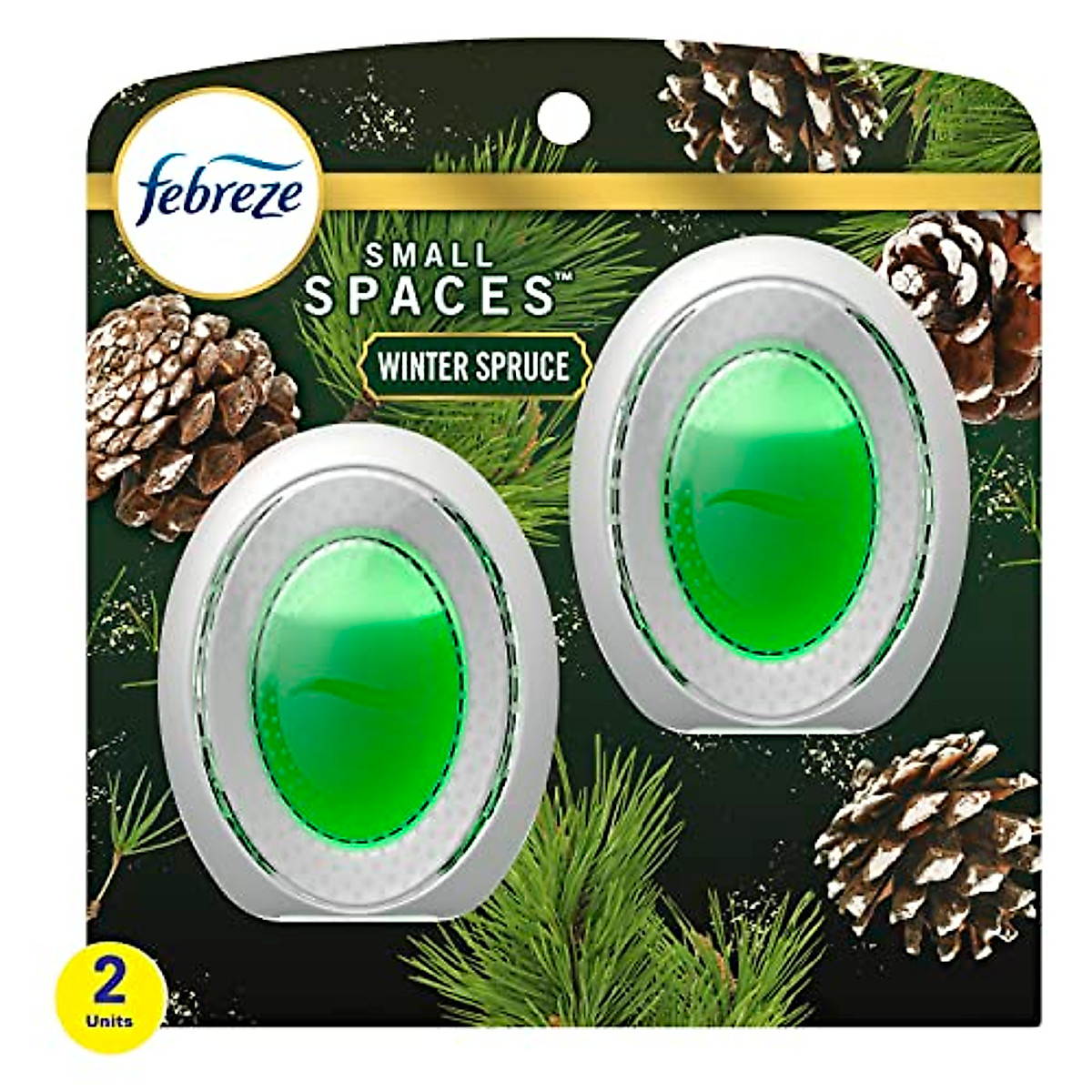 Febreze Small Spaces Air Freshener Limited Edition Scents (Winter Spruce, 2 Pack)