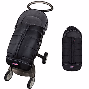 German Designed Universal Stroller Footmuff, 2 Way Zippers Style Easy for Baby in&Out, Length Extensible,Temperature Adjustable Footmuff Fits Baby Growth,Reflective Strips Around Bunting Bag