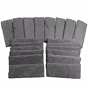 Cohas Slate Wedding and Event Place Cards Includes 20 Small 2 by 5 Inch Slate Pieces, Refill Kit, No Marker