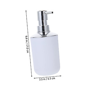 Cabilock 2 Sets Bathroom Set Soap Dispenser Bathroom Toothbrush Holder Bathroom Washing Accessories Soap Storage Tray Cotton Swab Dispenser Vanity White Lotion Household Plating