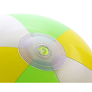 PENTA ANGEL Beach Balls 2PCS 12 Inch Inflatable/Blow Up Classic Rainbow Color Summer Swimming Pool Party Favors Water Toy Beachball for Women Men Adults Playing (Yellow&Green&White, 12 Inch)