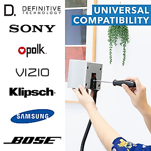 Mount-It! Universal Speaker Stands, Adjustable Height 30 to 40.8 Inches, Surround Sound Speaker Stands for Satellite and Bookshelf Speakers, Heavy-Duty Construction, Supports 10 lbs Each (1 Pair)