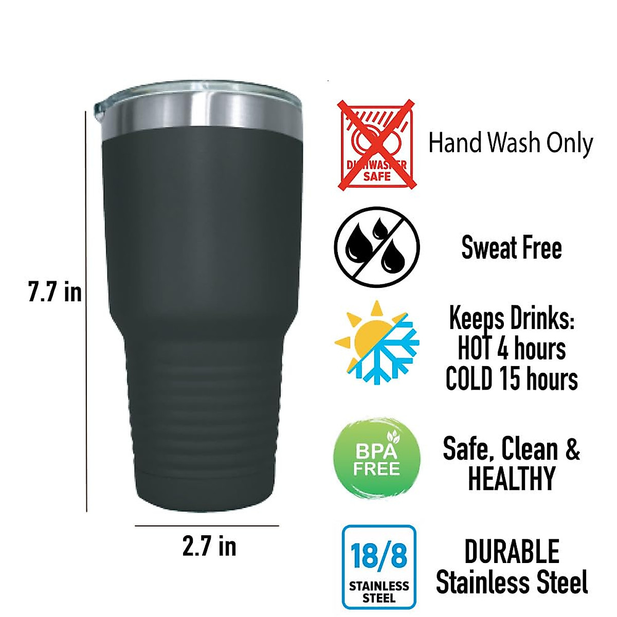 Personalized Tattoo Artist Tumbler - 30 oz Tumbler with Lid - Laser Engraved - Stainless Steel - Vacuum Insulated