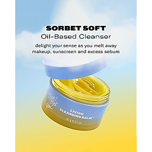 Then I Met You Living Cleansing Balm, Oil Cleanser for Face & Makeup Remover with Grape Seed, Olive & Seaberry Oil, Vegan & Clean Skincare, 3.17 oz