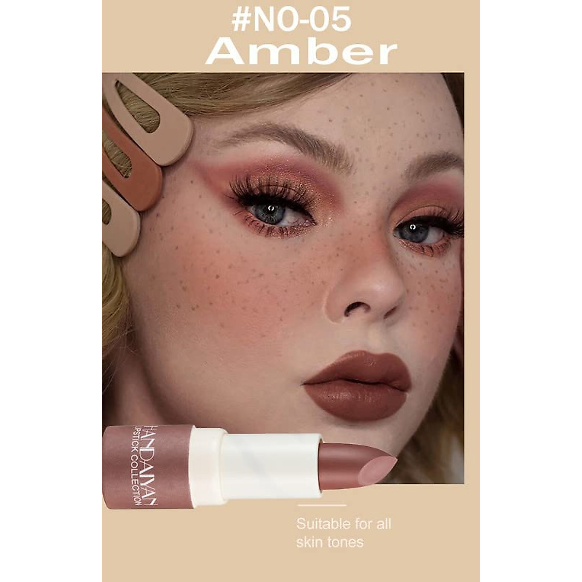 AKARY Matte Nude Lipstick, Bold & Intense Nudes Paper Tube Lipsticks Smooth Velvety Lip Gloss, Long Lasting Lip Stick Non-Stick Cup Not Fade Nude Lip Stick, Senior Matte Lip Makeup Gifts for Women and Girls