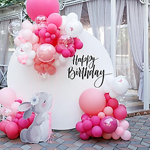 Sinload Happy Birthday Party Decal Sign for Backdrop Letters Peel and Stick Happy Birthday Gender Reveal Sticker for Balloon Arch Decorations Party Sign Wall Decor(Black)