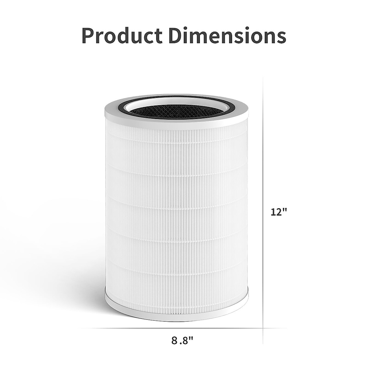GoKBNY 1-Pack HEPA Replacement Filter Compatible with Clorox Large Room Purifier, Model # 11010 & 11011, 1,500 Sq. Ft. Capacity（12010）
