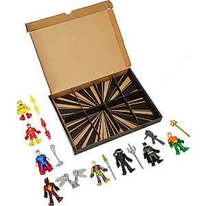 Fisher-Price Imaginext DC Super Friends Batman Toy Super-Hero Showdown Figure Set, Superman Aquaman The Flash, Preschool Kids Ages 3+ Years