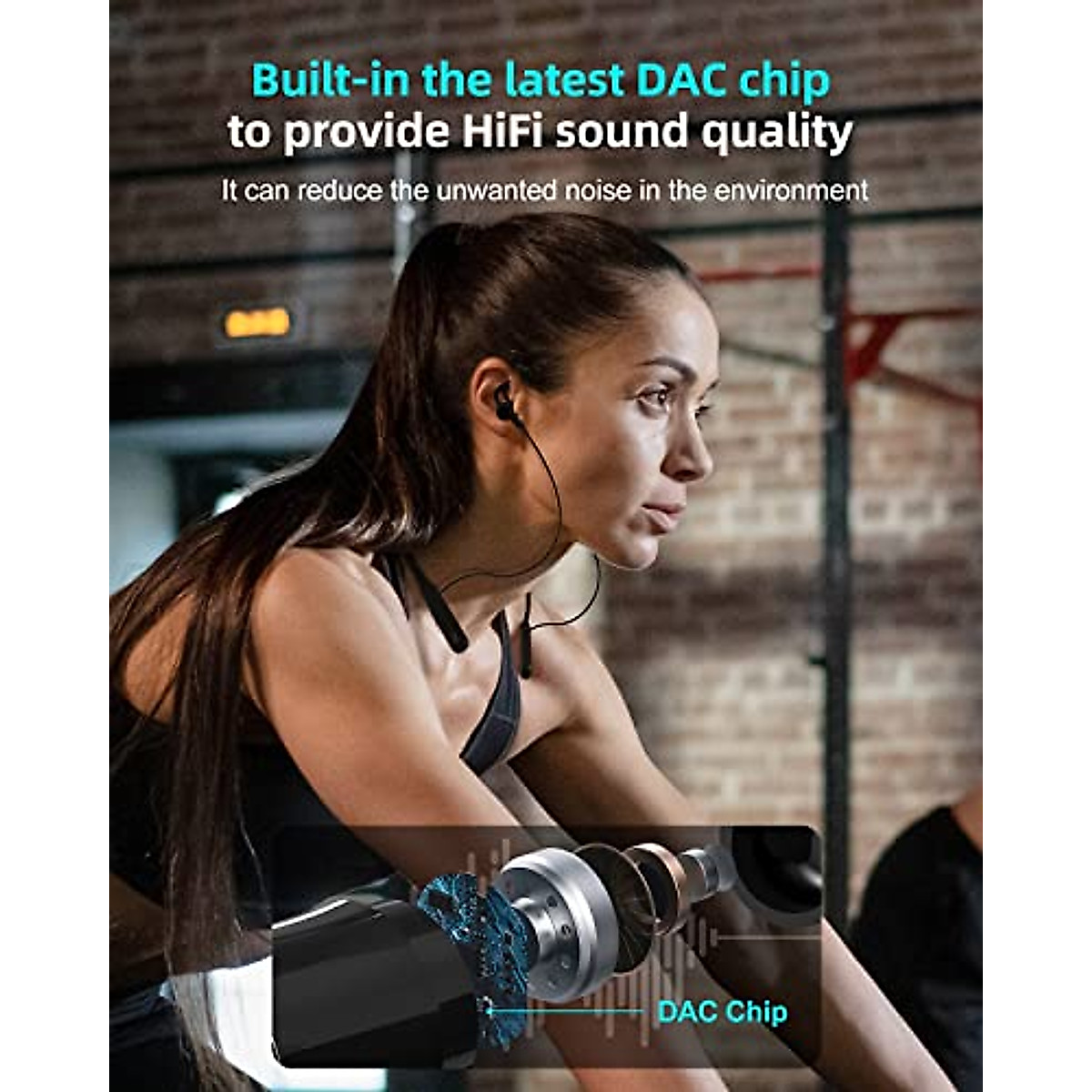 iFory Bluetooth Neckband Headphones, Wireless Bluetooth 5.3 Magnetic Earphones with HiFi Headsets, Sports Waterproof Earphones with Durability, Noise Cancelling with Mic for Gym Workout 18h Playtime