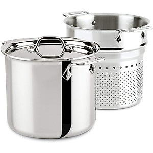All-Clad Gourmet Accessories Stainless Steel 8-Quart Pasta Pot with Perforated Insert