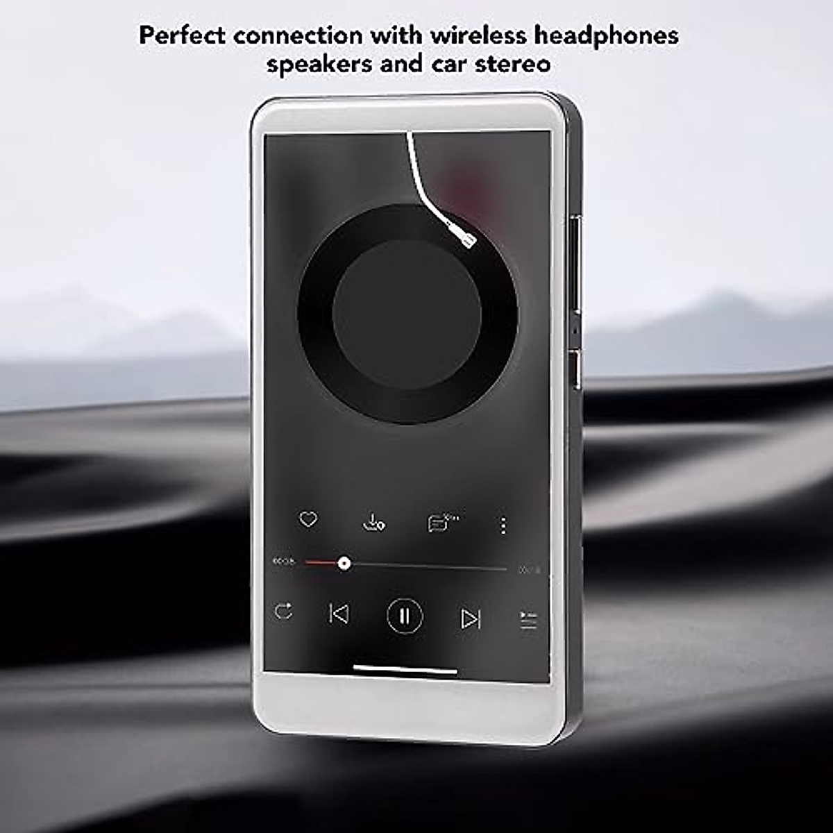 Bluetooth MP4 Player, 5 HD Full Touchscreen MP4 Player, Portable Digital HiFi Music Player with Camera, 2200mAh Battery, Support with Bluetooth Earphone Speaker Car Stereo (Black)