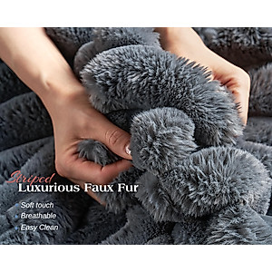 VanAcc 53 Inch Chaise Lounge Indoor, Upholstered Sofa Bed with Throw Pillows and Armrests, Sleeper Chair- Plush Chair Bed for Living Room, Grey