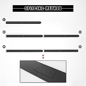 Dondelight Barn Door Hardware Kit 6.6FT, Heavy Duty Modular Sliding Door Track Hardware Set for Interior & Exterior Doors