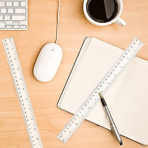 Koogel 40 PCS Clear Rulers,Plastic Rulers 12 Inch Bulk for Classroom Straight Rulers with Centimeters and Inches for Kids,School,Office,Home