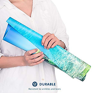 JUBMACH Premium Aquarium Background Poster | Underwater World Fish Tank Background Aquarium Background Decoration Terrarium Background Durable PVC Double Sides Undersea Backdrop Picture (24 x 71)