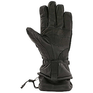 Swany Women's X-Cell 2.1 Sports Moisture-Wicking Warm Flexible Leather Winter Gloves, Black, Large