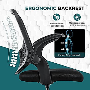 SMUG armrest Drafting Tall Office Chair for Standing Desk, with Footrest, Black