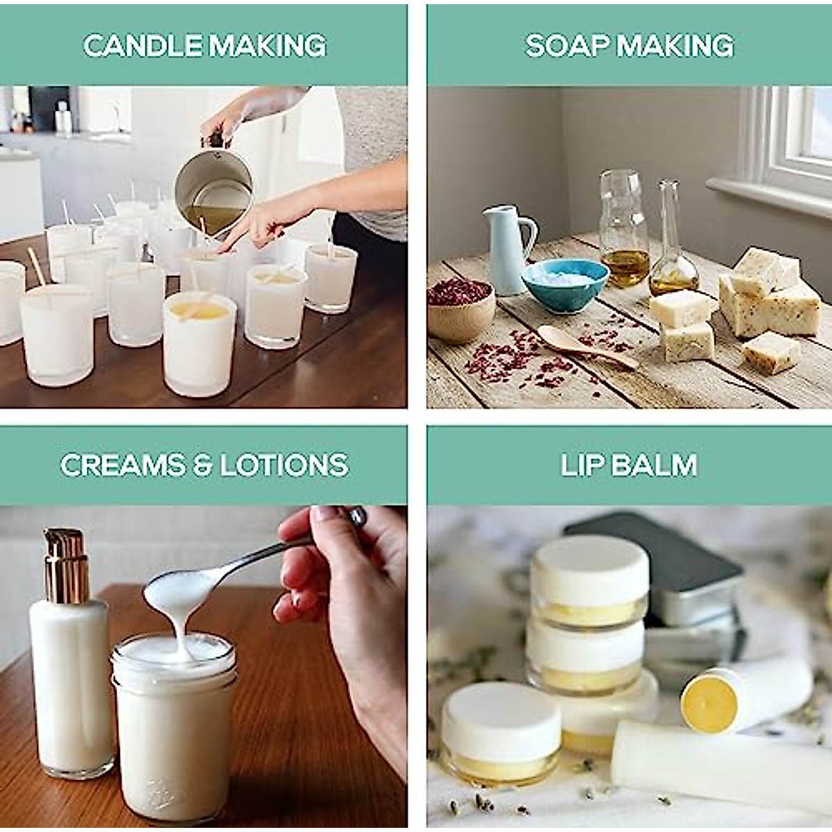 Candelilla Wax Pellets 8 oz. 100% Pure Natual Food Grade Vegan Wax For DYI Lip Balm, Soap and Candle Making, Creams and Lotions. Great For Skin, Face, and Hair applications. Beeswax Alternative