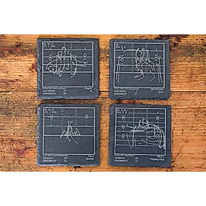 Greatest Bengals Plays: Slate Coasters (Set of 4) | Best Gift Idea for Sports Lovers | Bengals Historic Moments Gifts
