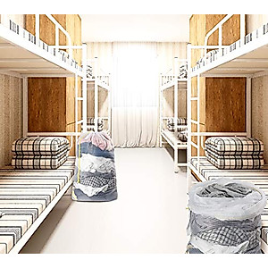 Plusmart Mesh Laundry Bags with Drawstring, 24" x 36" Extra Large Laundry Bags with Staps, for Travel, College Dorm, Apartment, Family, 3 Pack, White, Machine Washable