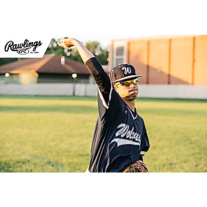 Rawlings Baseball Sunglasses or Softball Sunglasses - Ages 10 to Adult - Unisex Fit - Cycling Sunglasses - White Blue Mirror