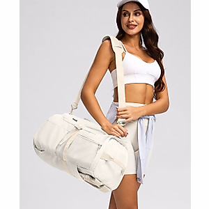 Uselike Gym Bag for Women and Men, 30L Workout Travel Backpack with Shoe Compartment, Sports Duffel Bag with Multiple Pockets