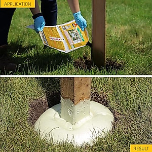 Sika Postfix Fence Post Mix, Mix-in-The-Bag Expanding Foam for Supporting Non-Structural Posts, Fence, Mailbox, and Sign Posts