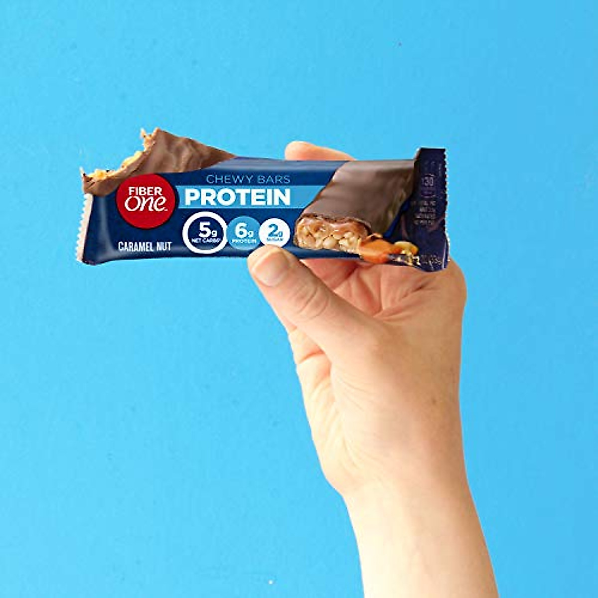 Fiber One Chewy Protein Bars, Caramel Nut, Protein Snacks, 10 ct (Pack of 6)