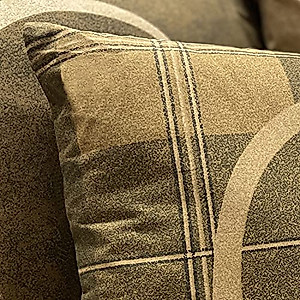 Boston Linen Company Ducks Unlimited DU Plaid Polycotton Oblong Pillow - Throw Pillow for Couch & Bed - Soft & Comfortable Duck Pillow - Indoor/Outdoor Decorative Pillow - Brown (14 x 20)