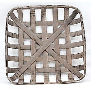 Tobacco Basket, Farmhouse Decor, Sml 17" Square - Silvercloud Trading Co.