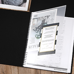 Monthly Planner/Calendar 2023-2024 - 2023-2024 Monthly Planner, Jul. 2023 - Dec. 2024, 18-Month Planner with Tabs & Pocket & Label, Contacts and Passwords, 8.5" x 11", Thick Paper, Twin-Wire Binding - Black by Artfan